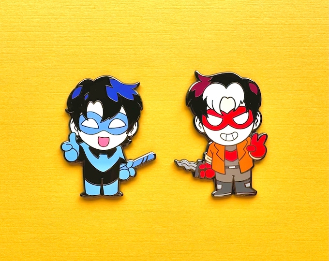 Chibi Heroes Nightwing and Red Hood - Etsy