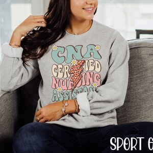 CNA Sweatshirt Certified Nursing Assistant Sweater, Gift for CNA, Nurse ...