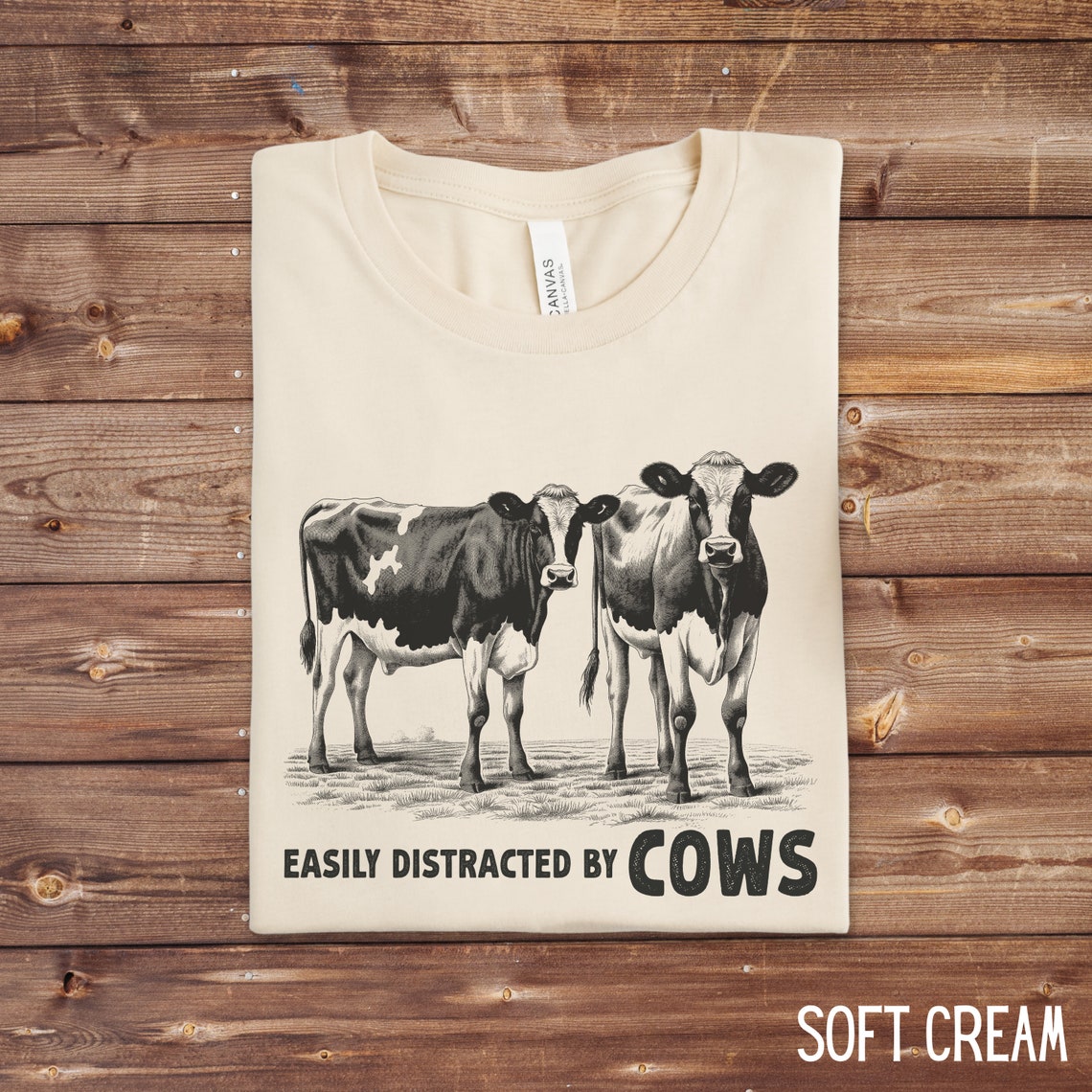Funny Cow Shirt, Cow Tshirt, Easily Distracted by Cows Shirt, Cow Lover ...