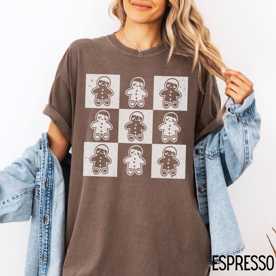 Comfort Colors Gingerbread Shirt Retro Christmas Tee Gingerbread Man T ...