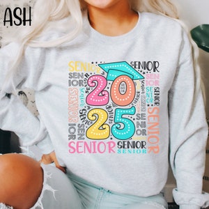 Retro Senior 2025 Sweatshirt, Class of 2025 Sweater, 2025 Grad Shirt ...