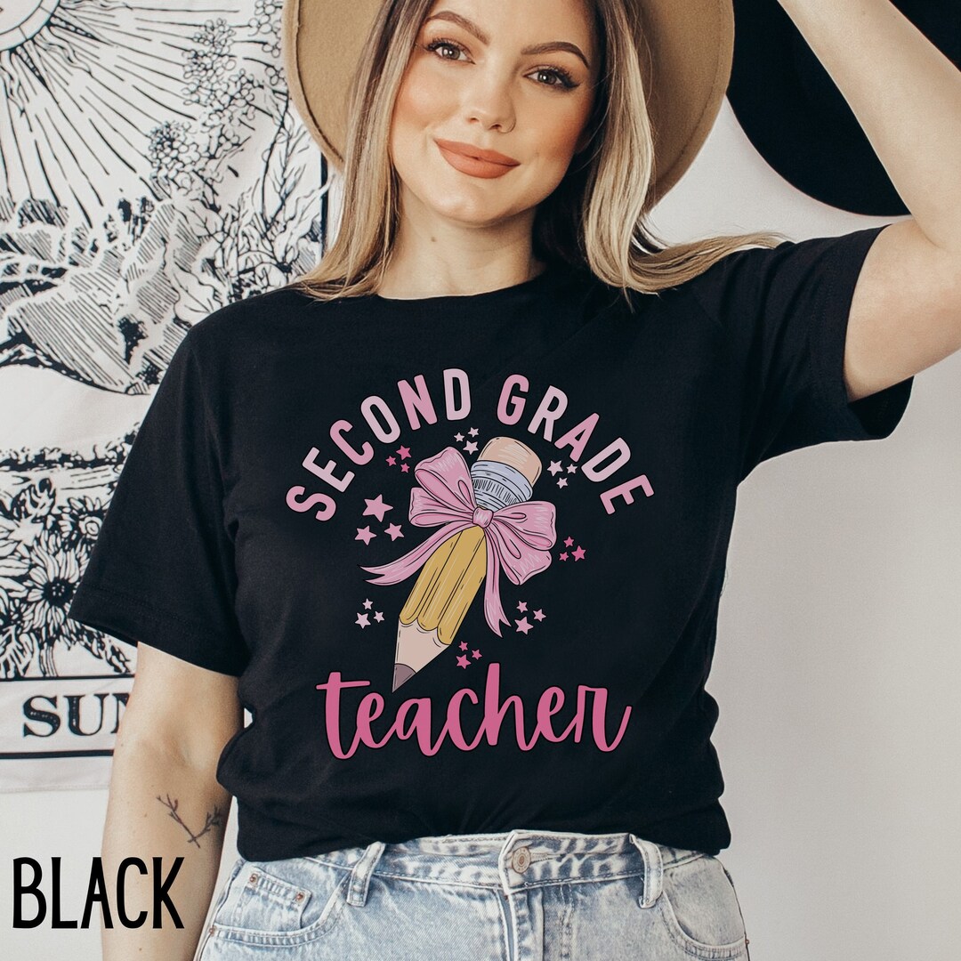 Second Grade Teacher Shirt, Coquette 2nd Grade Teacher Shirt, 2nd Grade ...