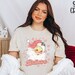 Pink Retro Santa Tee, Pink Christmas Santa Graphic Tee, Clothing, Retro ...