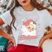 Pink Retro Santa Tee, Pink Christmas Santa Graphic Tee, Clothing, Retro ...