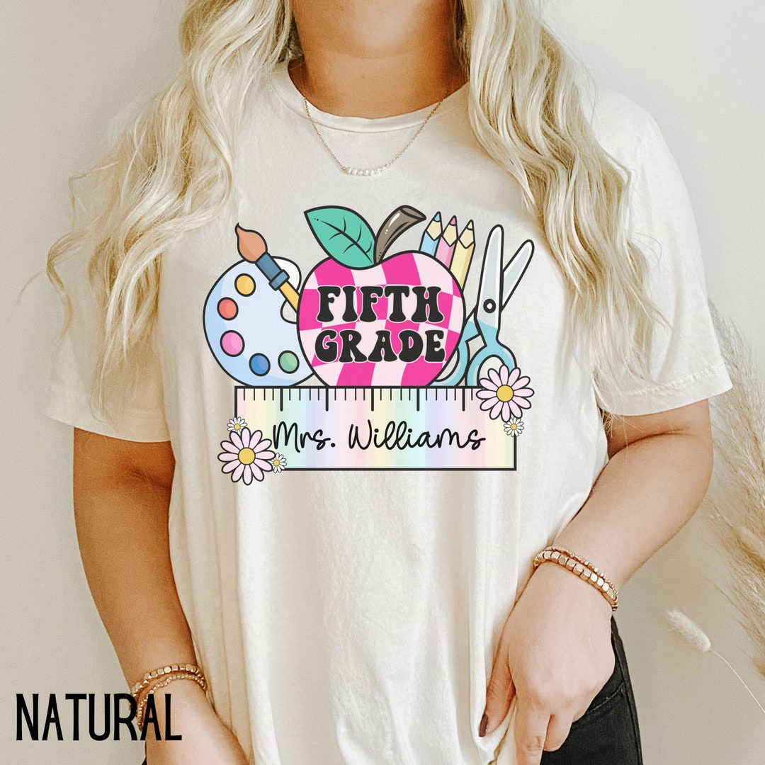 Fifth Grade Teacher Shirt, Personalized 5th Grade T-shirt Fifth Grade ...