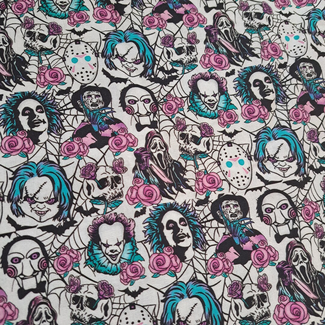 Floral Halloween Horror 100% Cotton Fabric | 1/2 Yard - Etsy