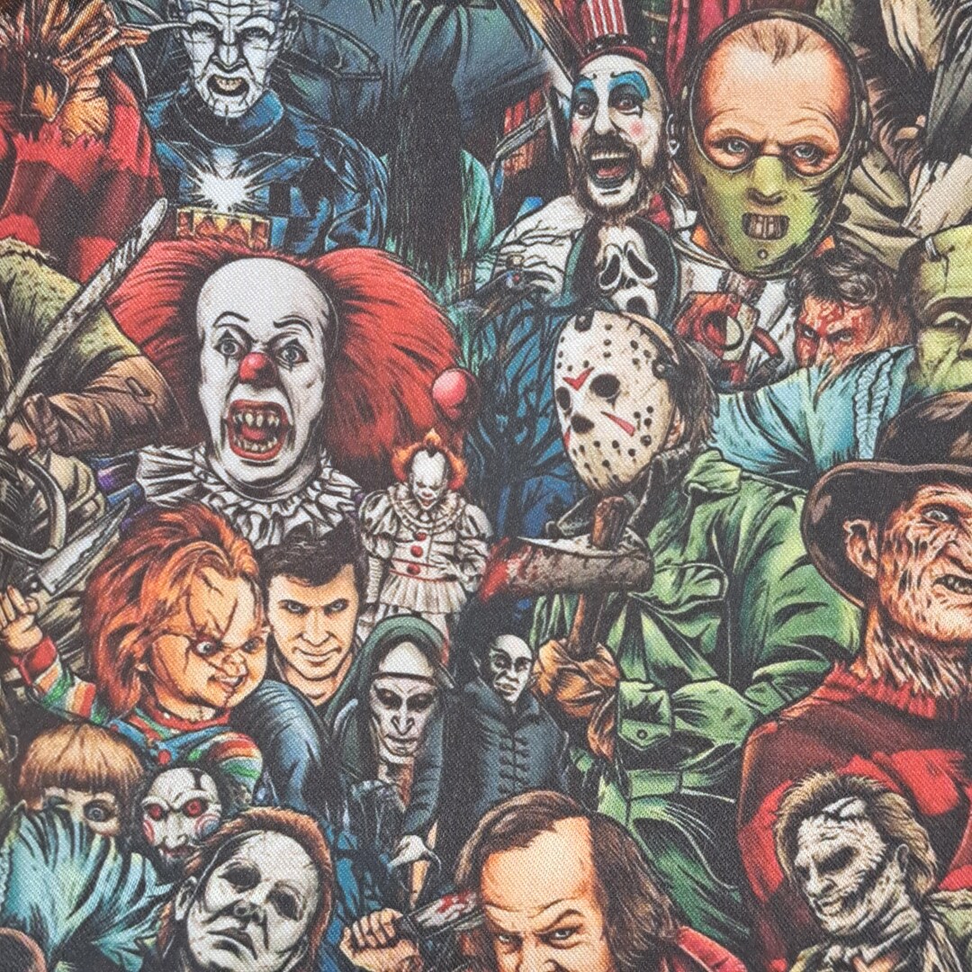 Multi Horror Villains Halloween 100% Cotton Fabric by the HALF Yard - Etsy