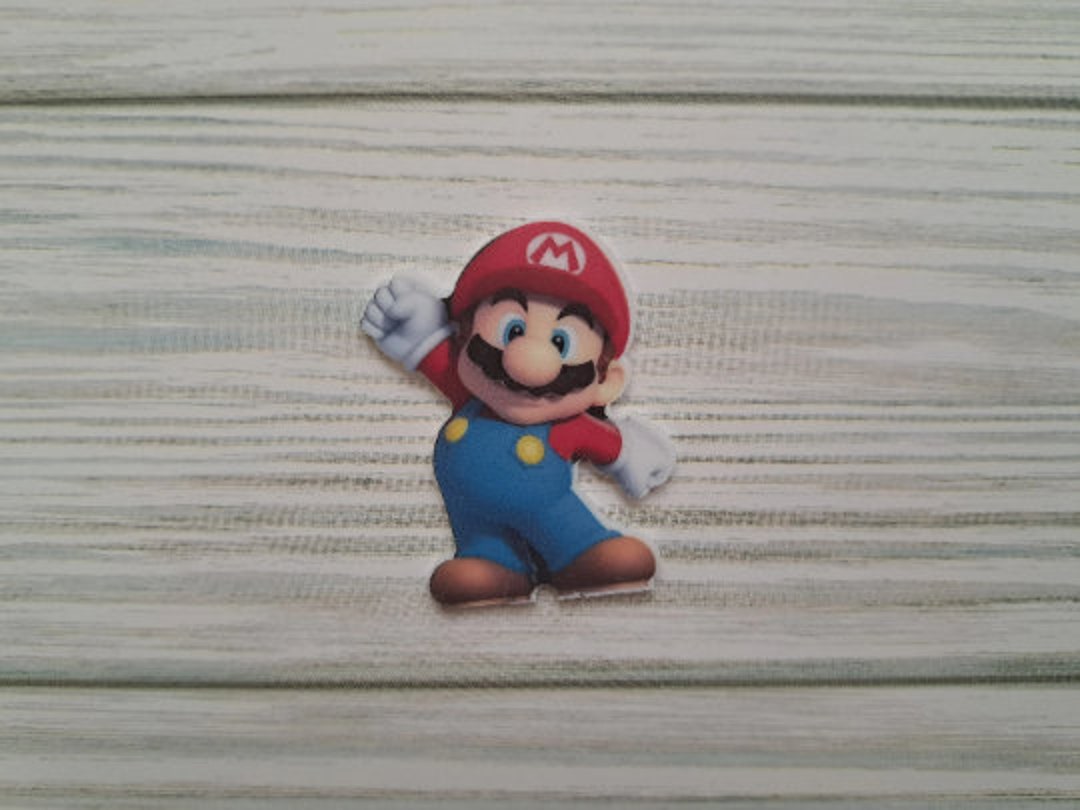 Plumber Video Game Character Themed Flatback Resin Cabochon | Set of 4 ...