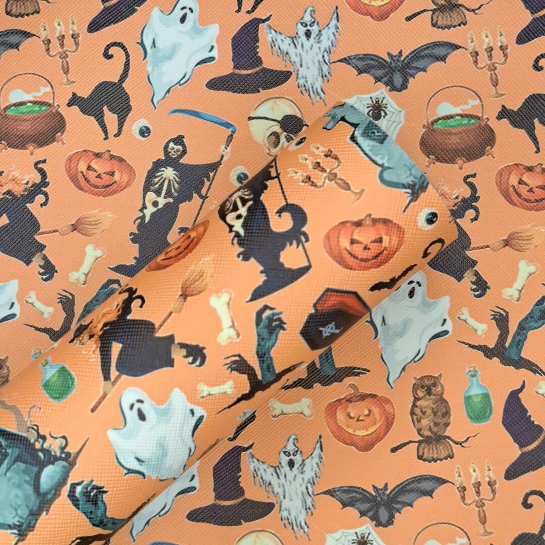 Spooky Halloween Faux Leather Sheet - Etsy