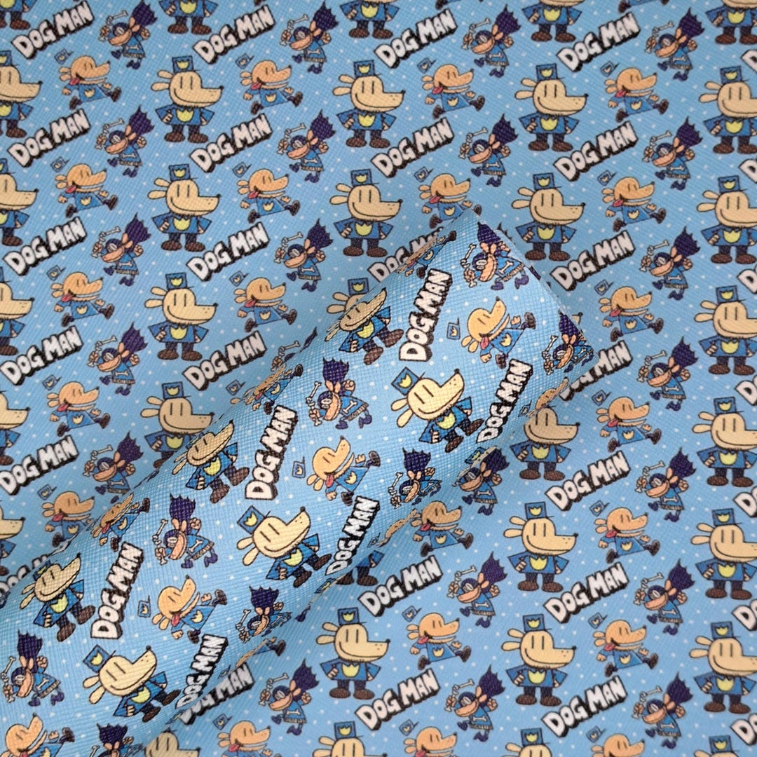 Police Dog Comic Book Back to School Faux Leather Sheet - Etsy