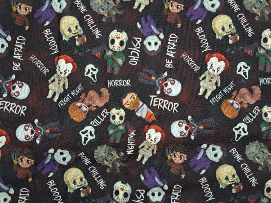 Psycho Terror Horror 100% Cotton Fabric | 1/2 Yard - Etsy