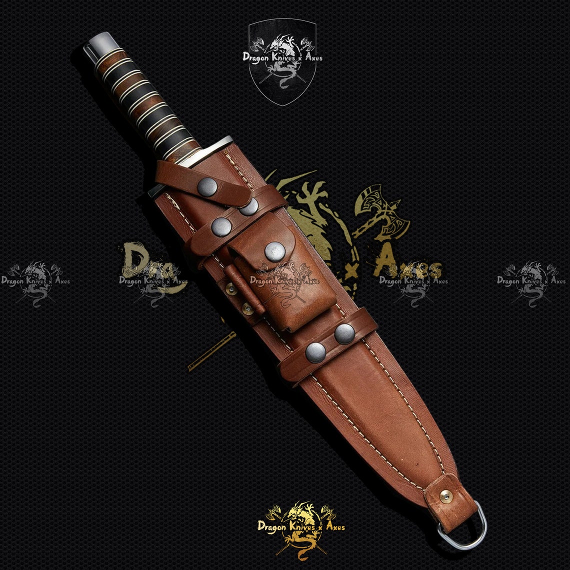 Pair of Arkansas Toothpick D2 Steel and Damascus Dagger Hunting Knives ...