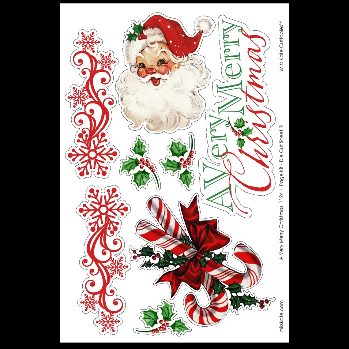 A Very Merry Christmas | 12x12 Scrapbook Page Kit Holiday Scrapbooking ...