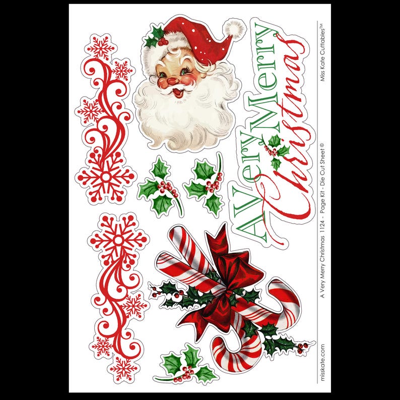 A Very Merry Christmas | 12x12 Scrapbook Page Kit Holiday Scrapbooking ...