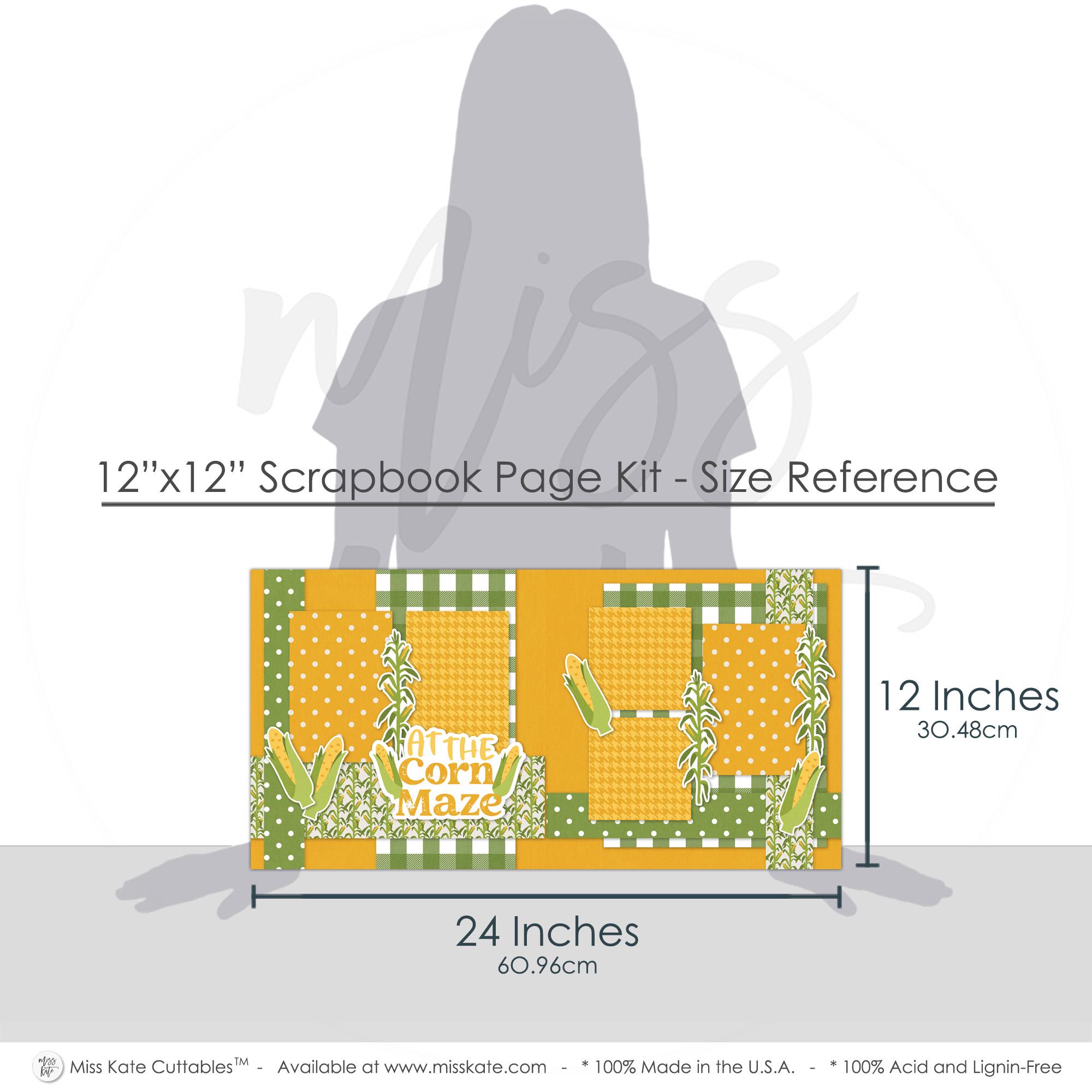At the Corn Maze - 12x12 Scrapbook Page Kit – Fallscrapbook ...