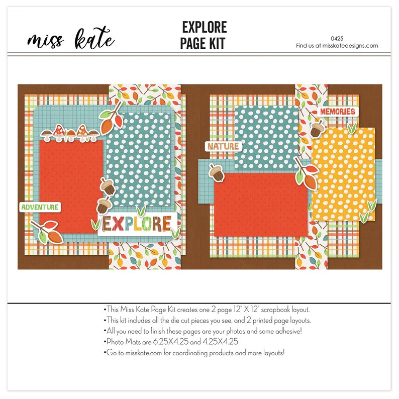 Explore - 12x12 Scrapbook Page Kit Scrapbook Pages Autumn Camping ...