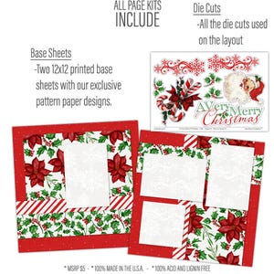 A Very Merry Christmas | 12x12 Scrapbook Page Kit Holiday Scrapbooking ...