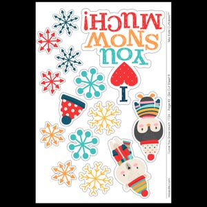 I Love You Snow Much Scrapbook Page Kit - Winter Scrapbooking Supplies ...