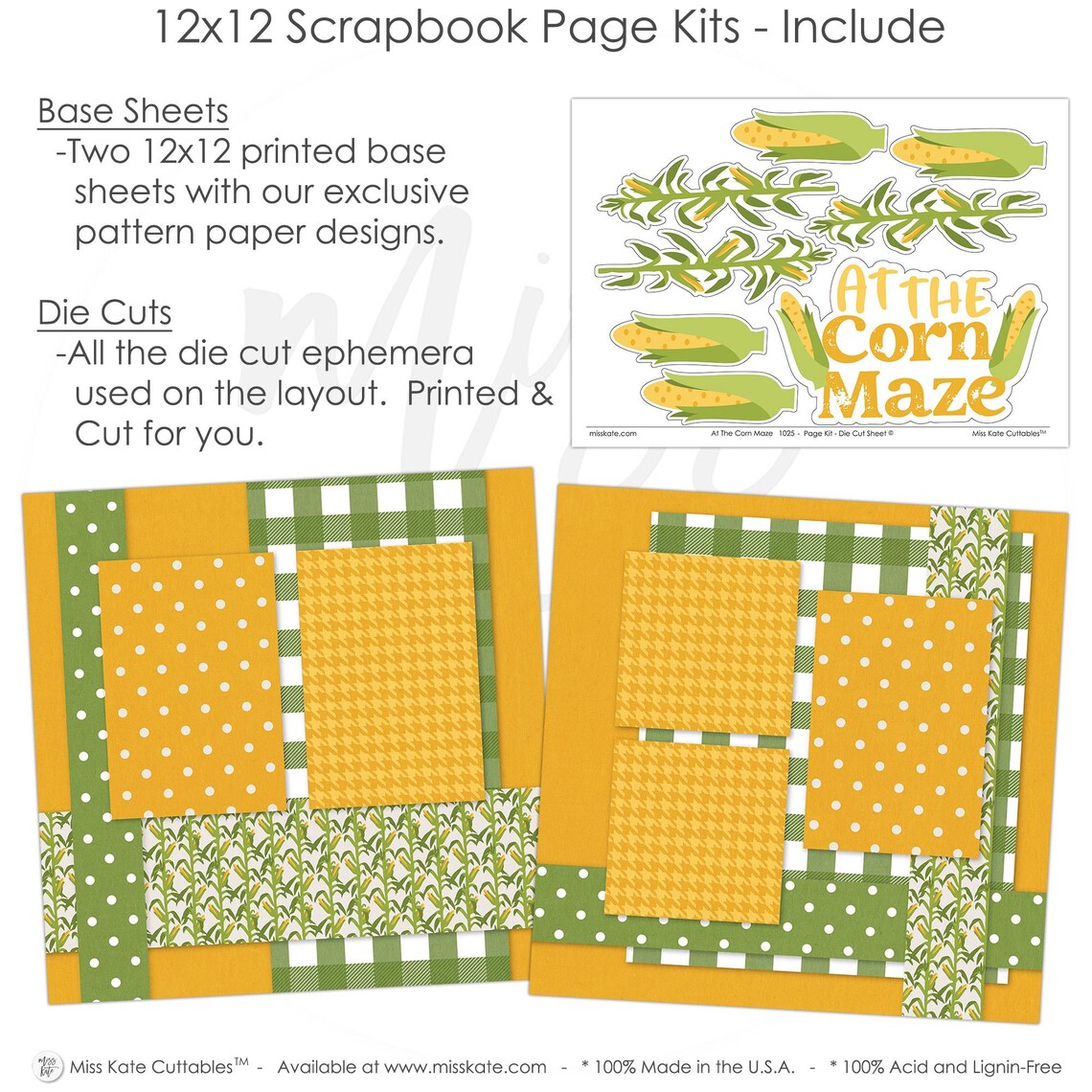 At the Corn Maze - 12x12 Scrapbook Page Kit – Fallscrapbook ...
