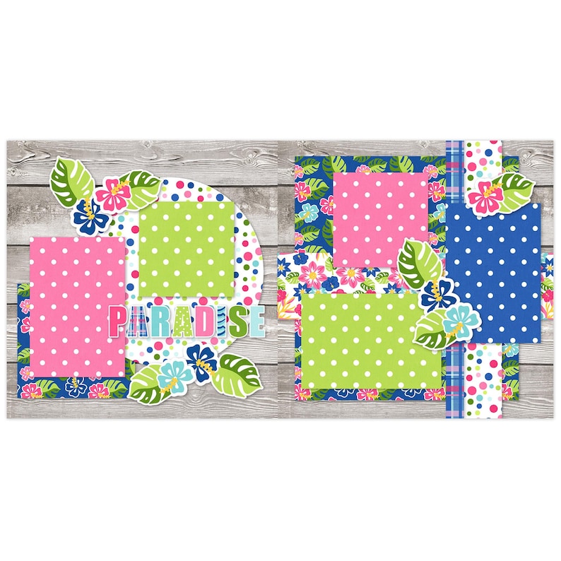 Paradise - 12x12 Scrapbook Page Kit Scrapbook Pages Kit Beach ...