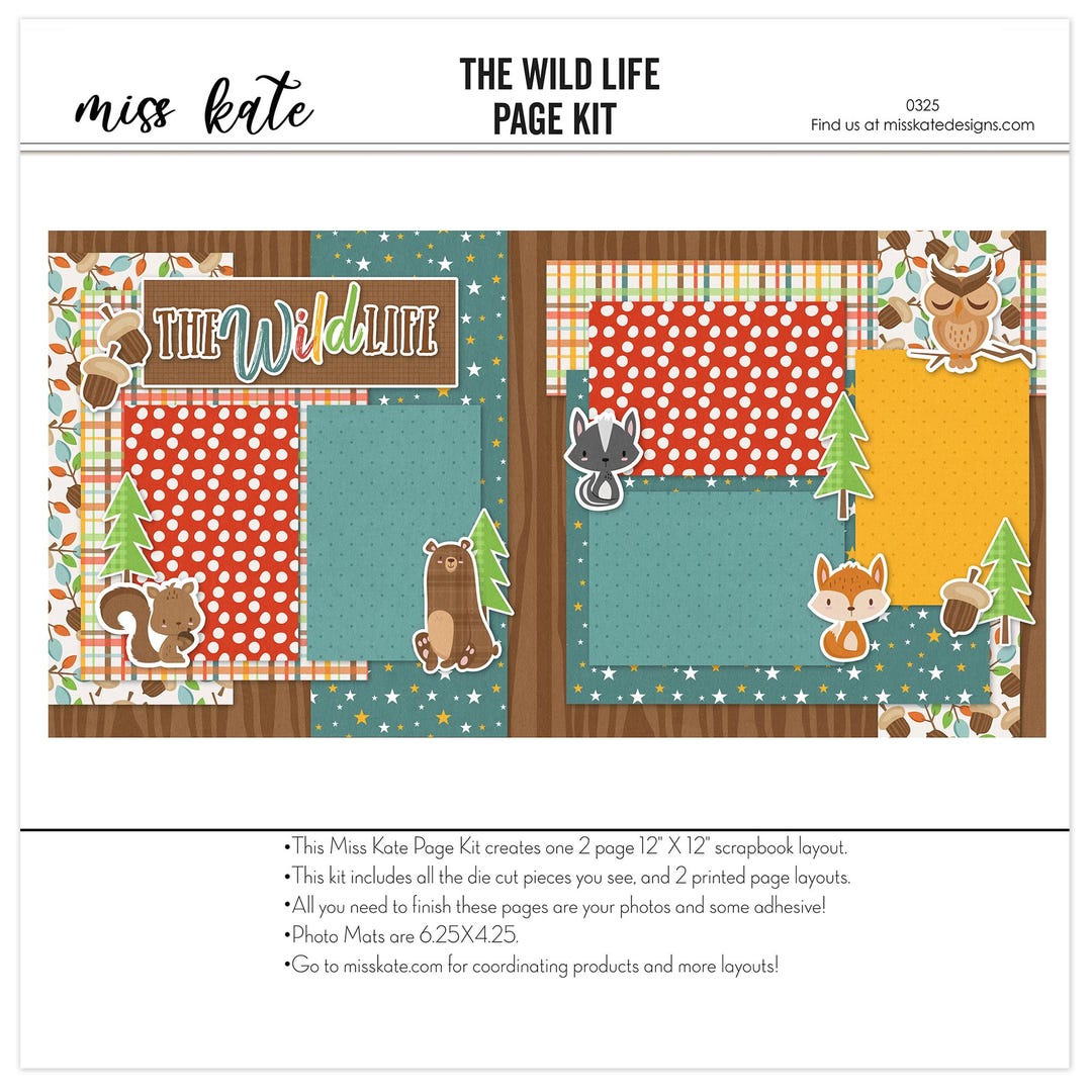 The Wild Life - 12x12 Scrapbook Page Kit for Outdoor Adventures Camping ...