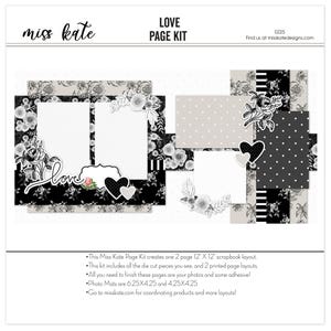 Love | 12x12 Scrapbook Page Kit Wedding Album Memory Book DIY Keepsake ...