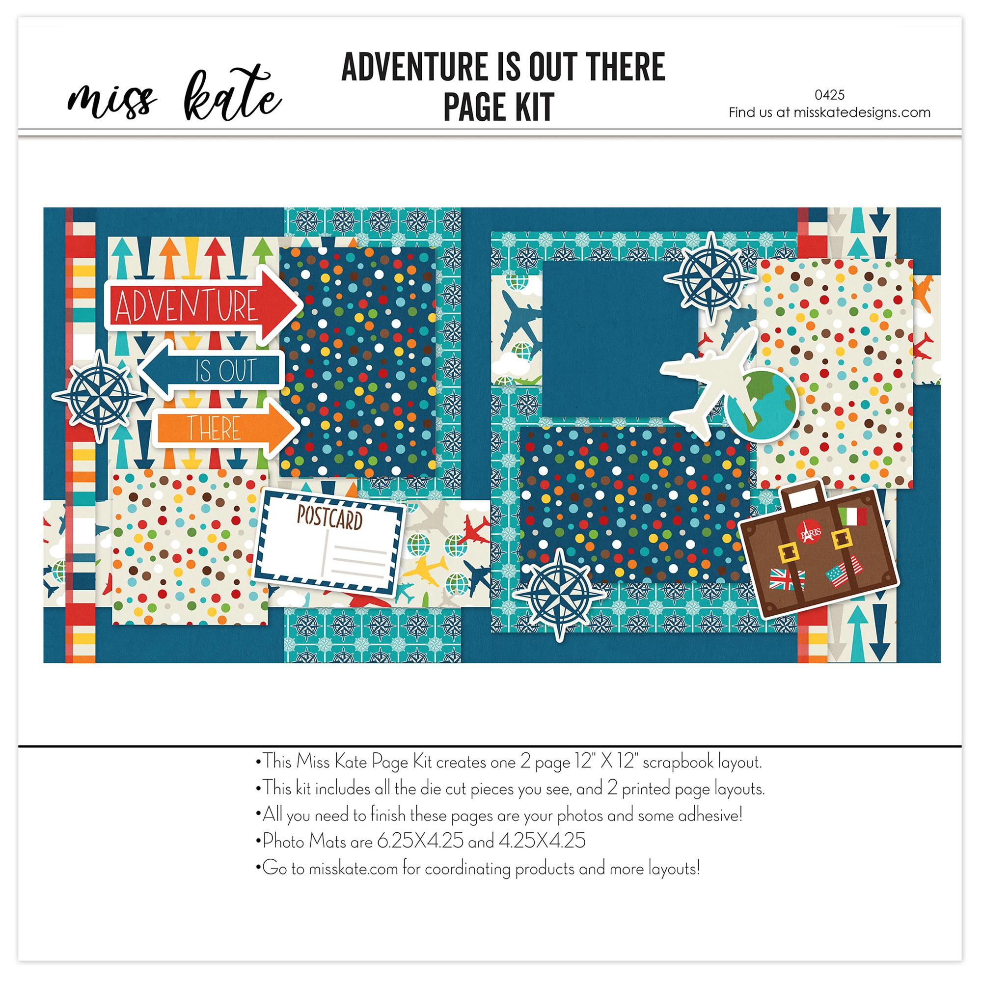 Adventure is Out There - 12x12 Scrapbook Page Kit Travel Scrapbook ...