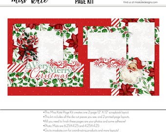 A Nutcracker Christmas Scrapbook Page Kit Holiday Scrapbooking Supplies ...