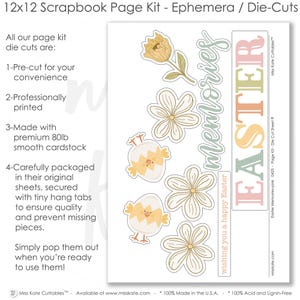 Easter Memories Pink 12x12 Scrapbook Page Kit With Premade Layouts for ...