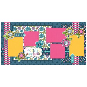 Friends for Life - 12x12 Scrapbook Page Kit Friends Scrapbook Girls ...