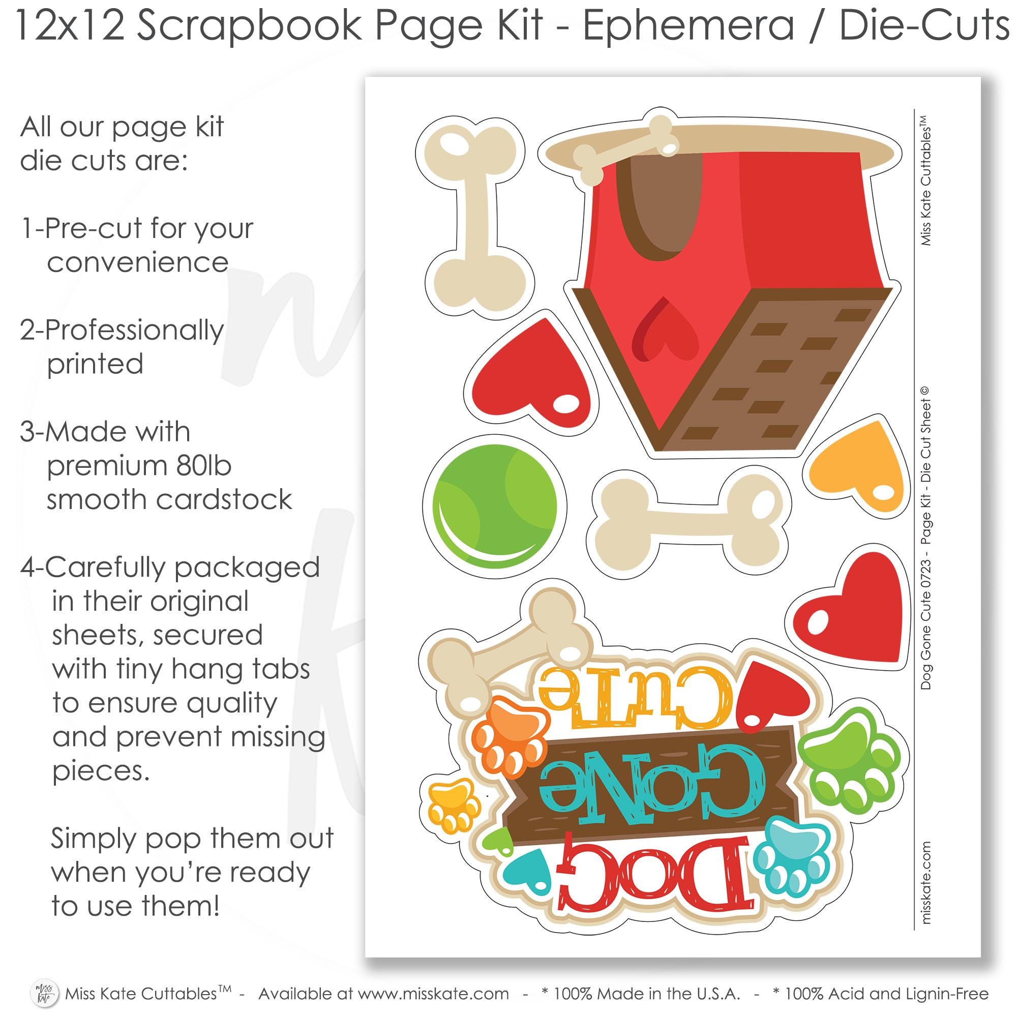 Dog Gone Cute - 12x12 Scrapbook Page Kit for Pets, Dog, Puppy, My Dog ...