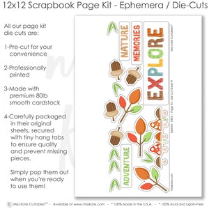 Explore - 12x12 Scrapbook Page Kit Scrapbook Pages Autumn Camping ...