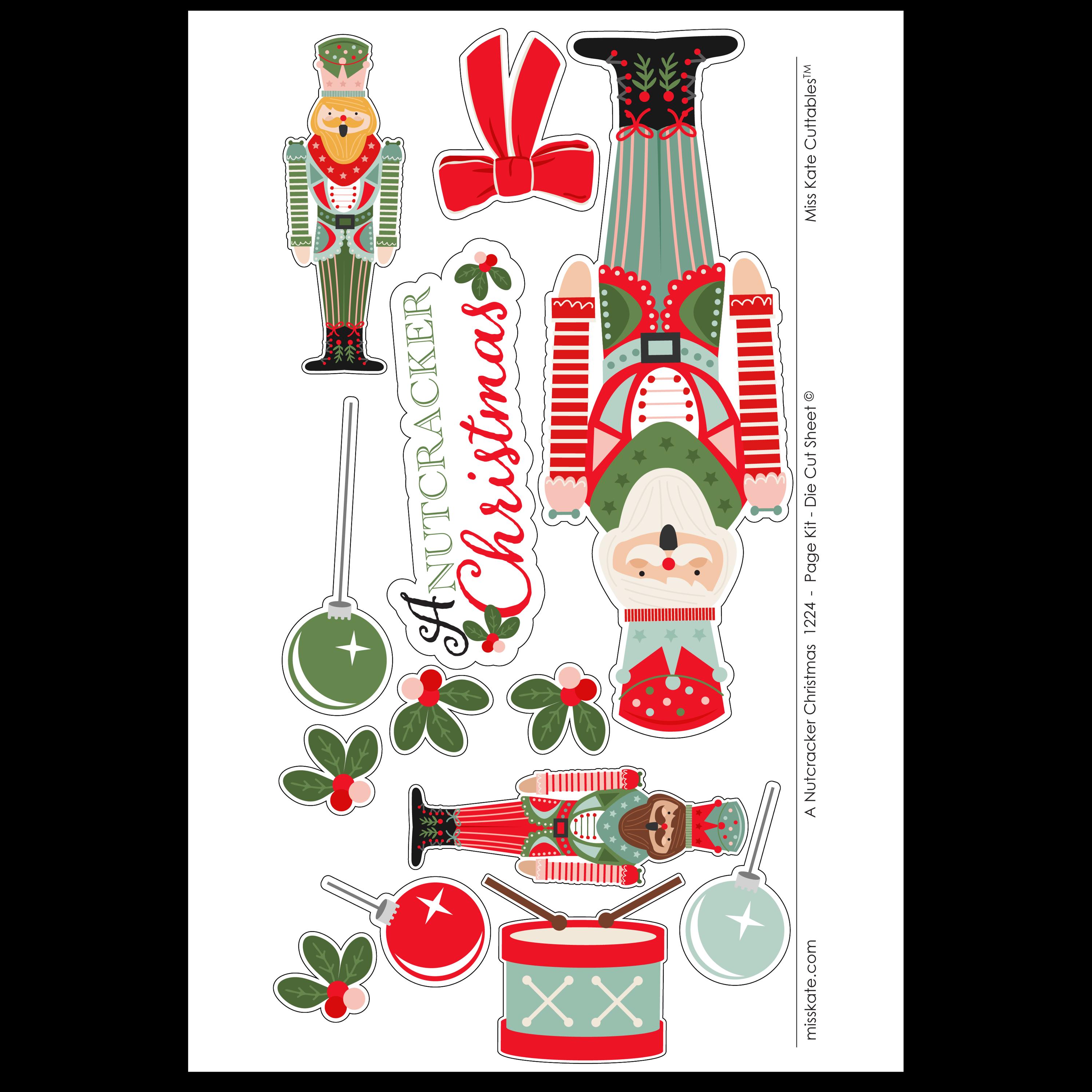 A Nutcracker Christmas Scrapbook Page Kit Holiday Scrapbooking Supplies ...