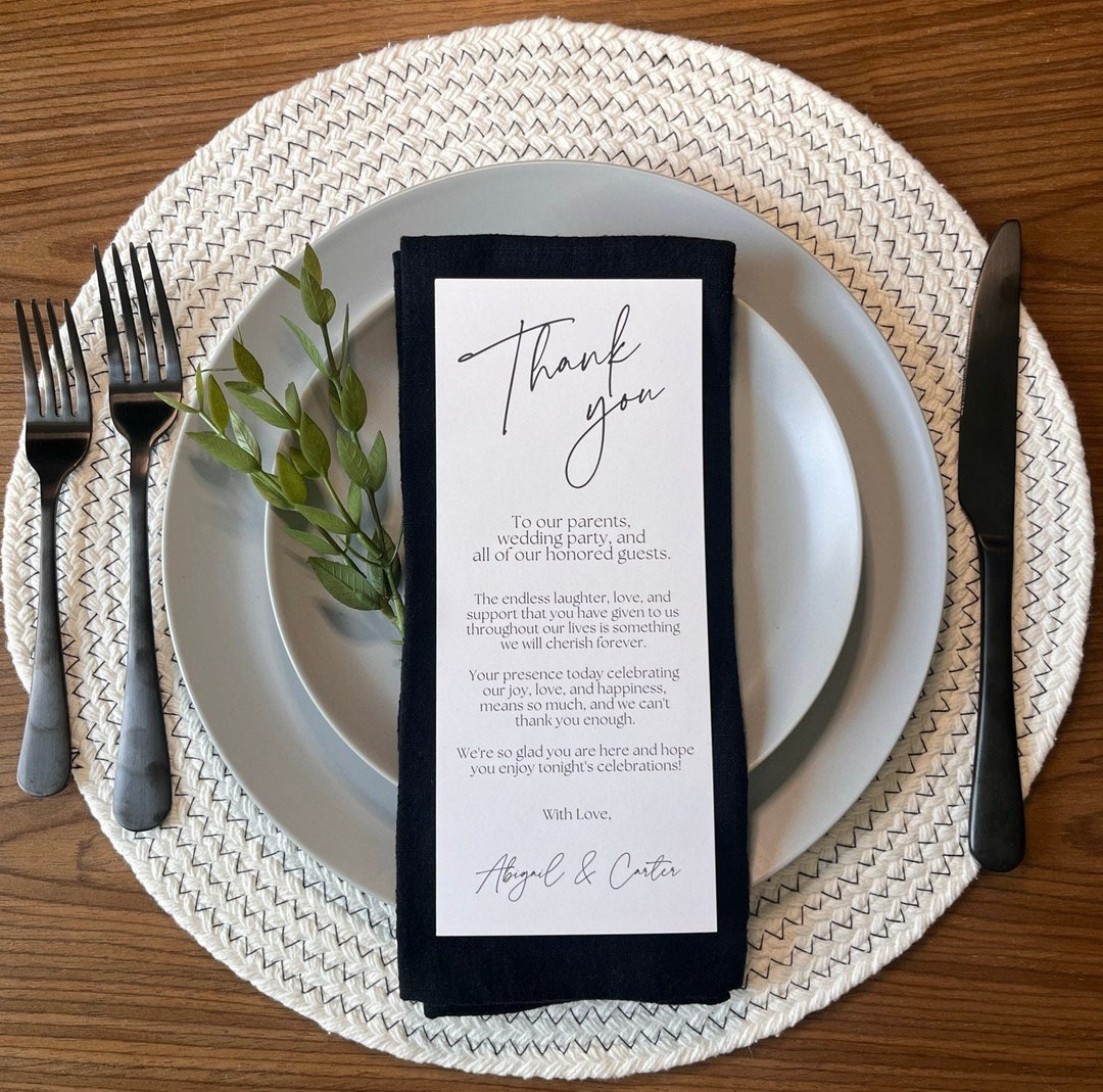 Milly Wedding Thank You Card | Minimalist Thank You Card | Modern Thank ...