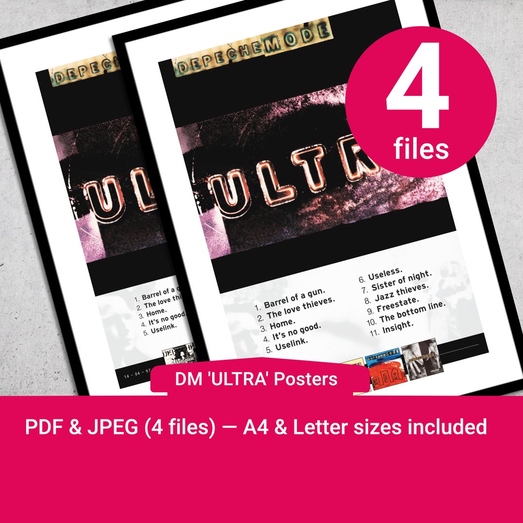 Depeche Mode/ultra Album Poster/a4 DM Poster/us Poster/album Cover Poster/music Print/album ...