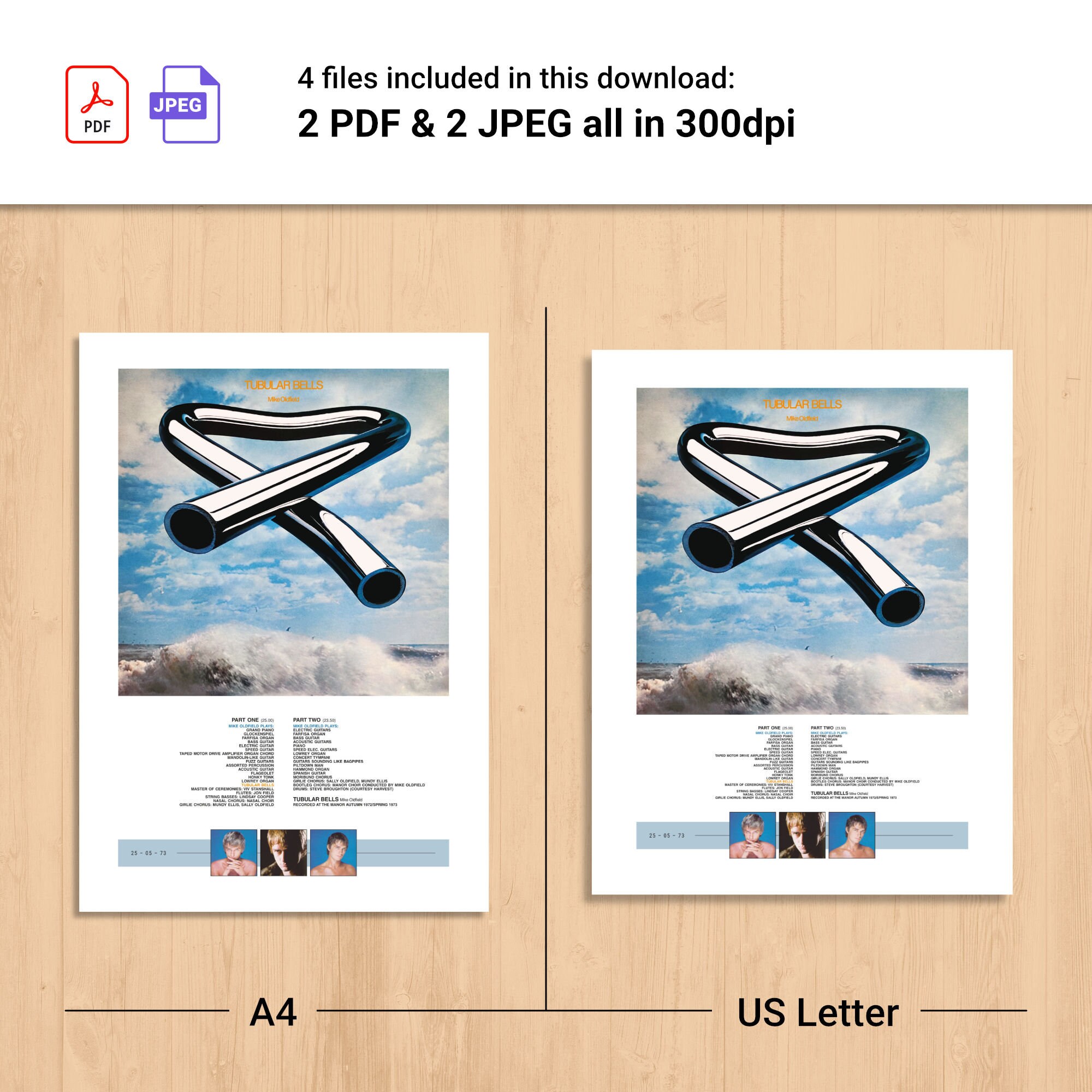 Tubular Bells Album Poster, Iconic 70s Art (digital Download) - Etsy
