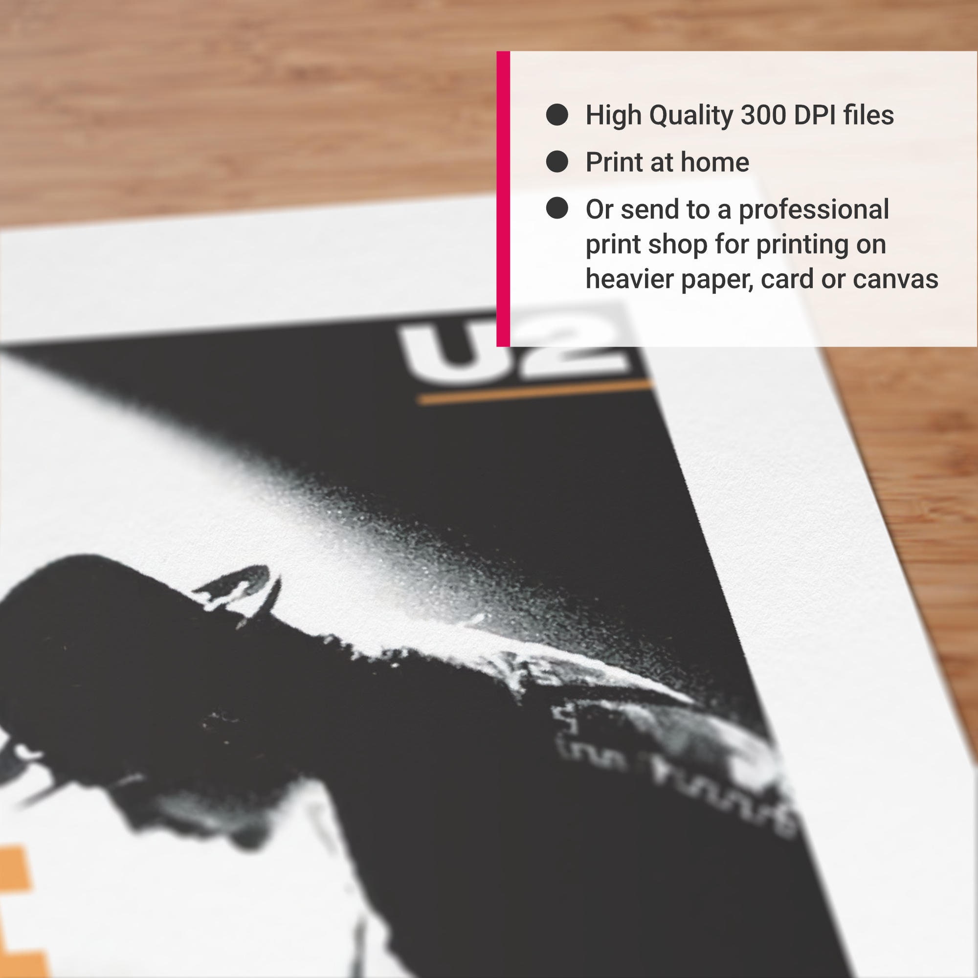 U2 'rattle and Hum' Printable Poster. PDF and JPEG Included (300dpi ...