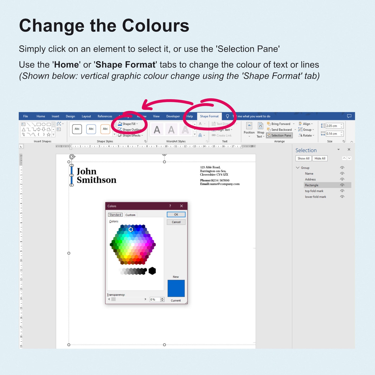 Word Letterhead Template. A4 & US Letter Included. Fully Customisable ...