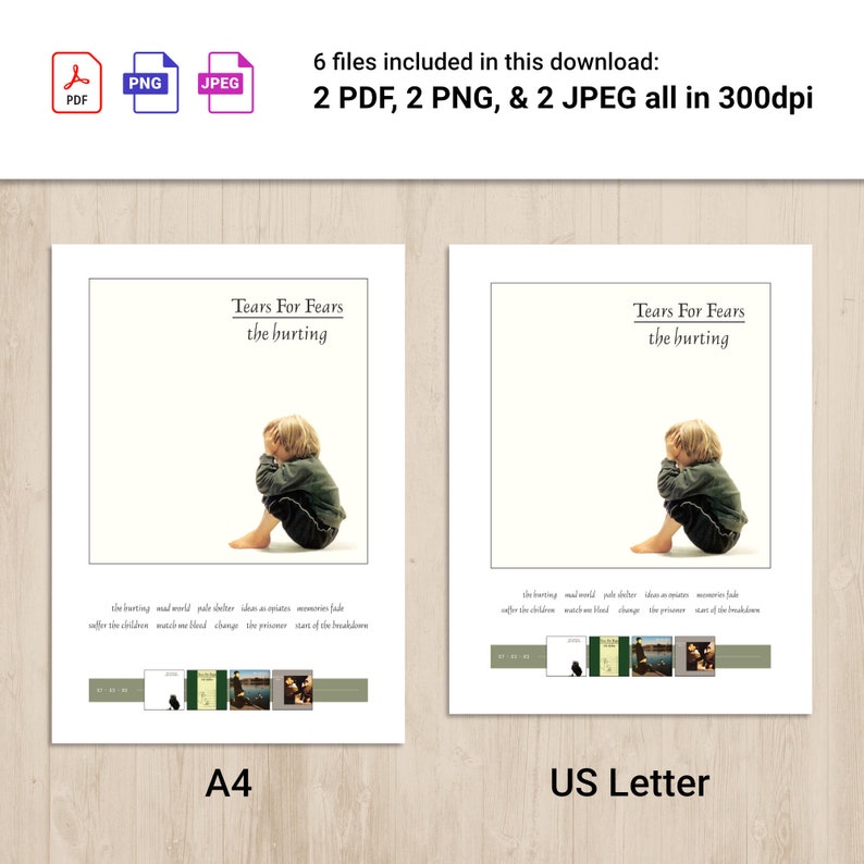 Tears for Fears the Hurting Album Art. Printable Album - Etsy