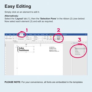 Word Letterhead Template. A4 & US Letter Included. Fully Customisable ...