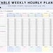 Printable Undated Weekly Hourly Multicolor Planner | Undated Planner ...