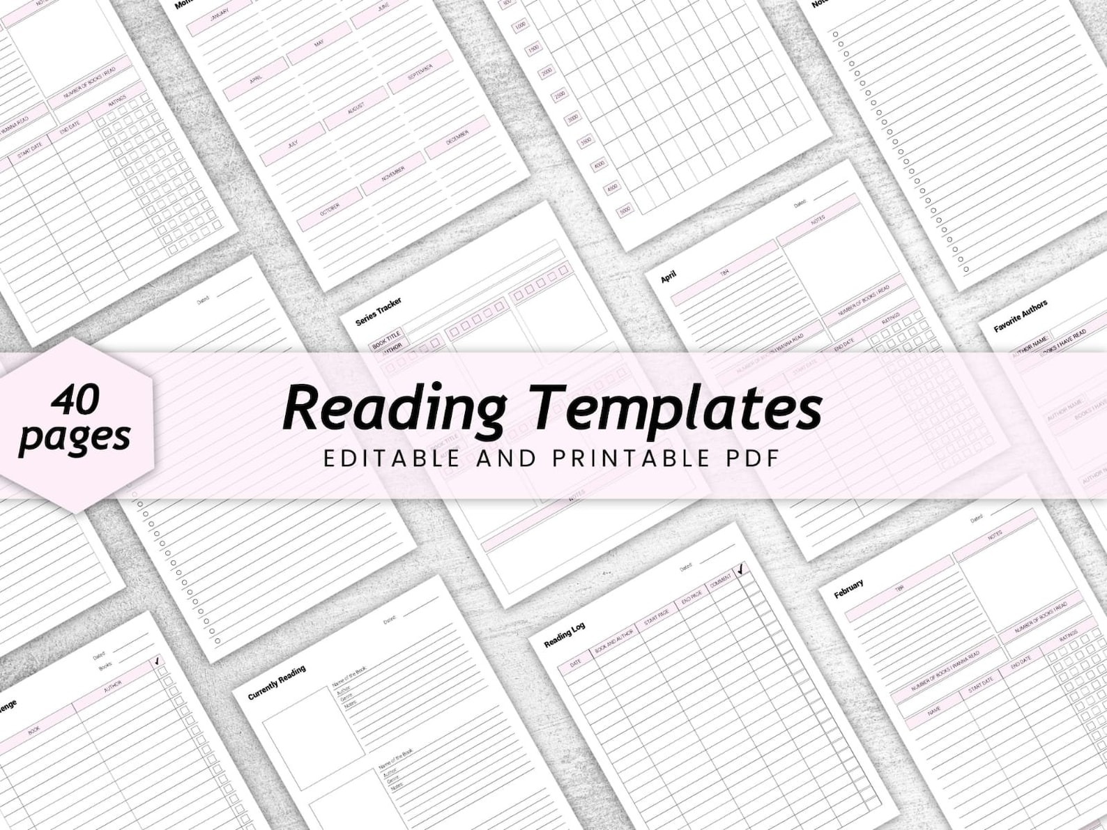 Reading Planner | Printable Reading Journal | Printable Reading Log ...