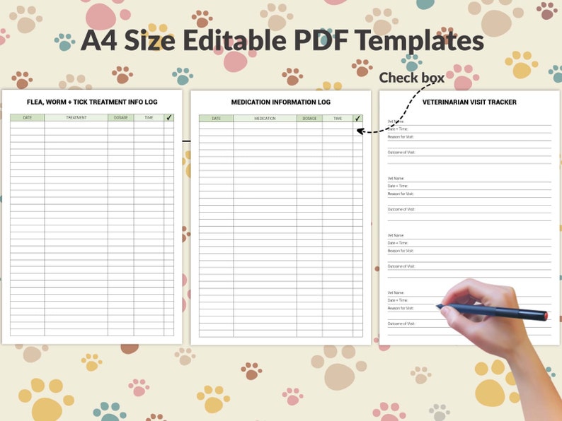 Digital Pet Care Planner | Editable Pet Planner | Printable Dog Planner ...
