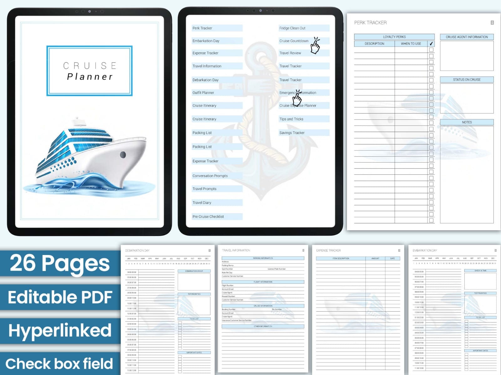 Printable Cruise Planner Editable Travel Planner Printable Vacation ...