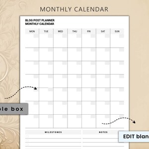 Blog Post Planner | Printable Blog Planner | Printable Content Planner ...