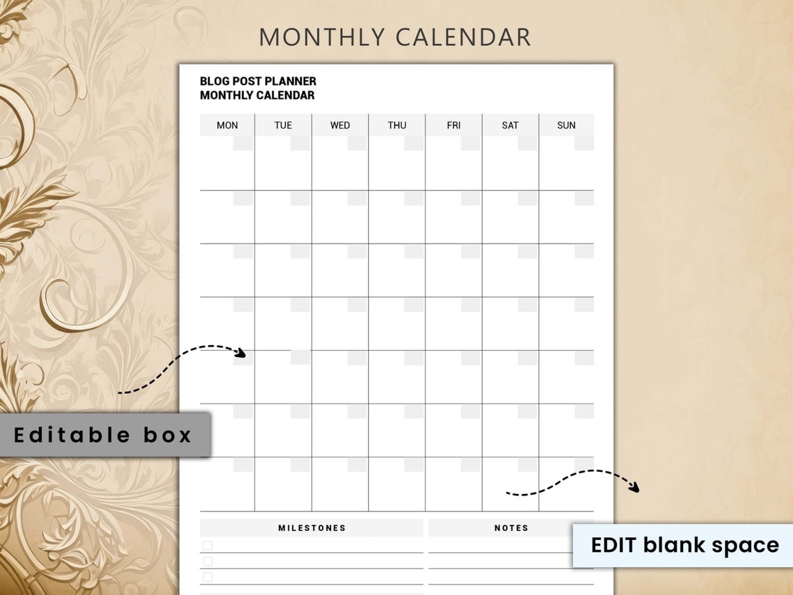 Printable Blog Planner Editable Blog Post Planner Printable Content ...