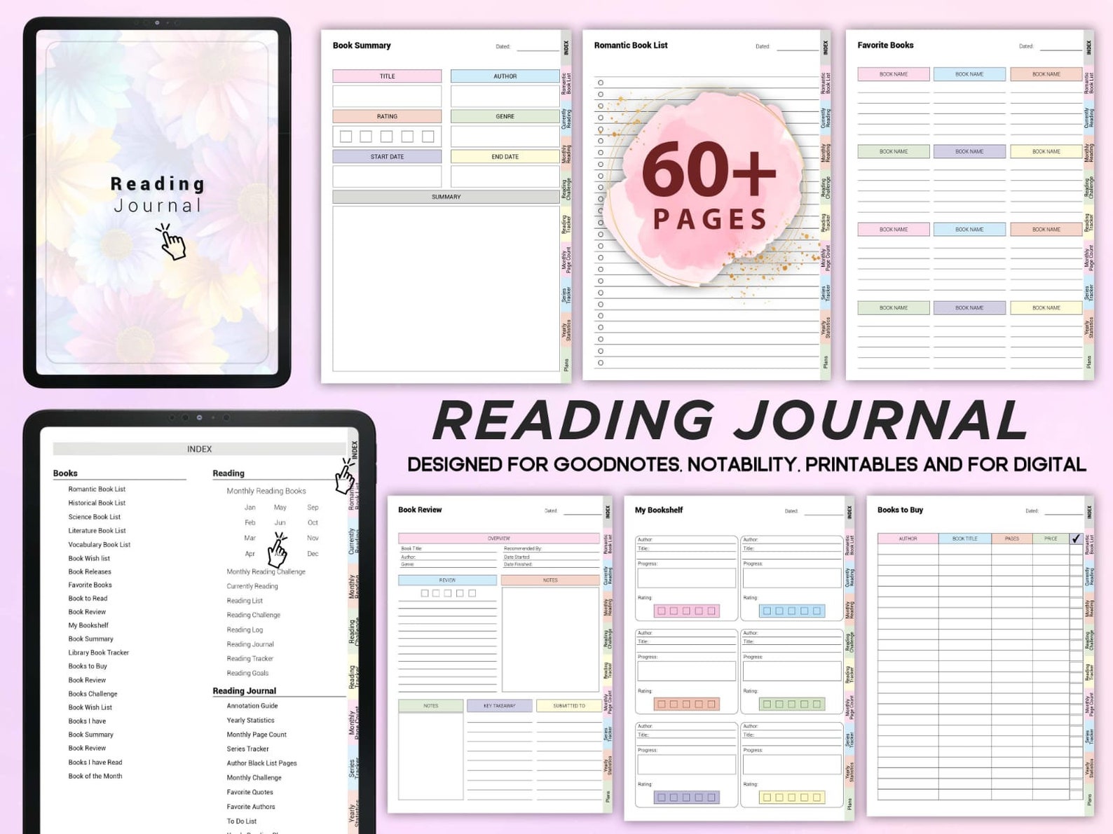 Reading Planner | Printable Reading Journal | Printable Reading Log ...