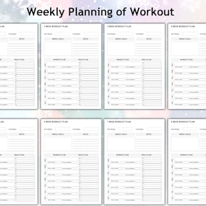 Printable Fitness and Health Planner | Workout Planner | Workout ...