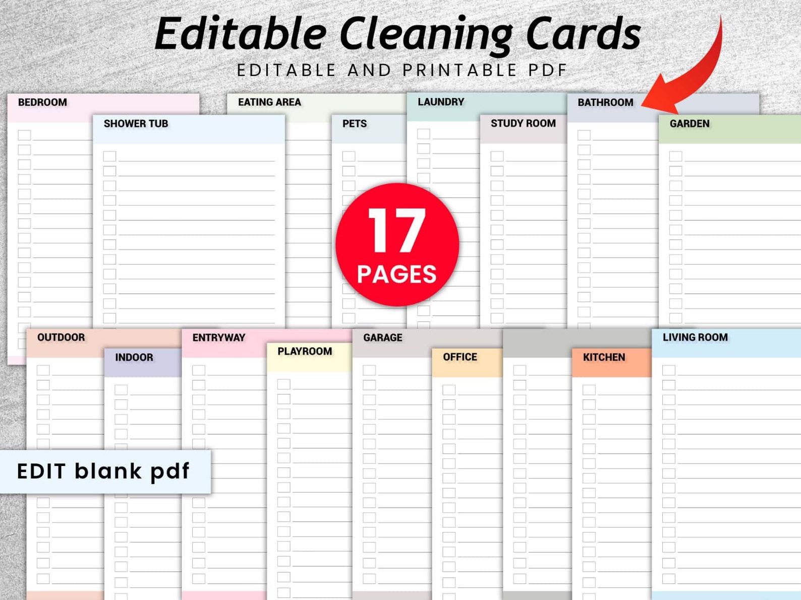 Editable Cleaning Checklist| Printable Cleaning Planner| Cleaning ...