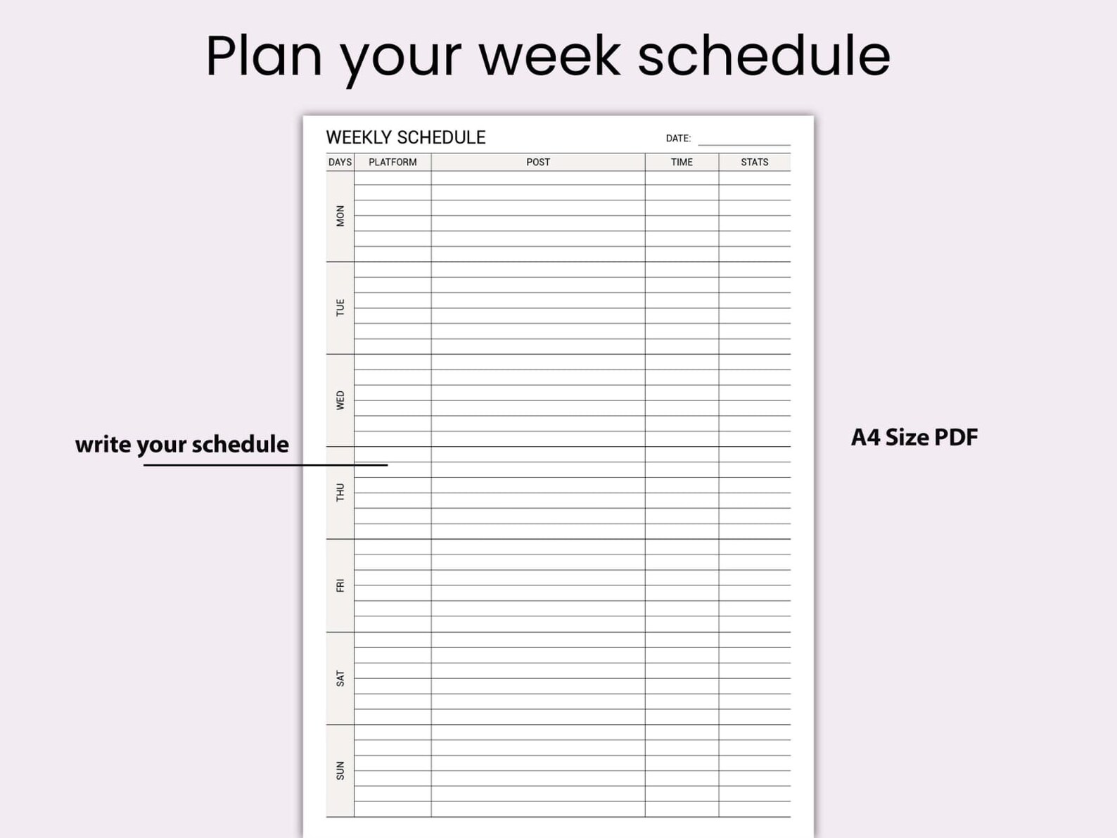 Printable Content Calendar | Editable Content Planner | Printable ...